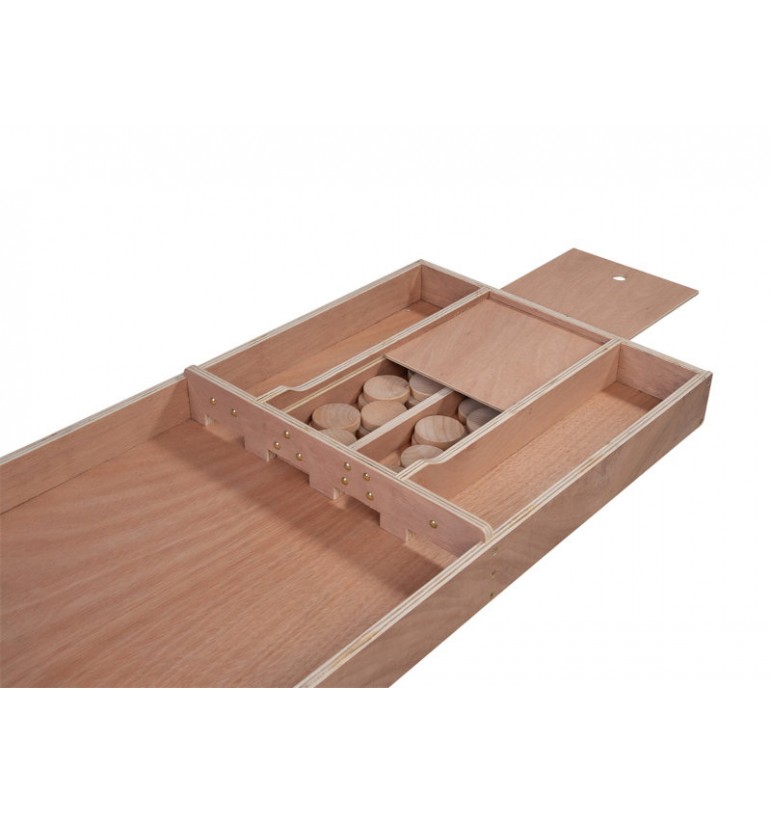 Jeu de palets à points 200cm en bois naturel