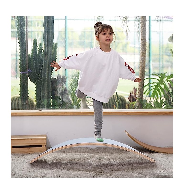 Wooden curved balance and gym board