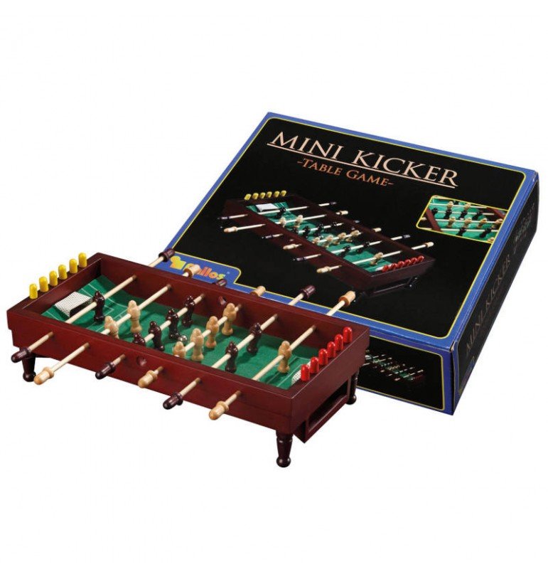Mini wooden table soccer game