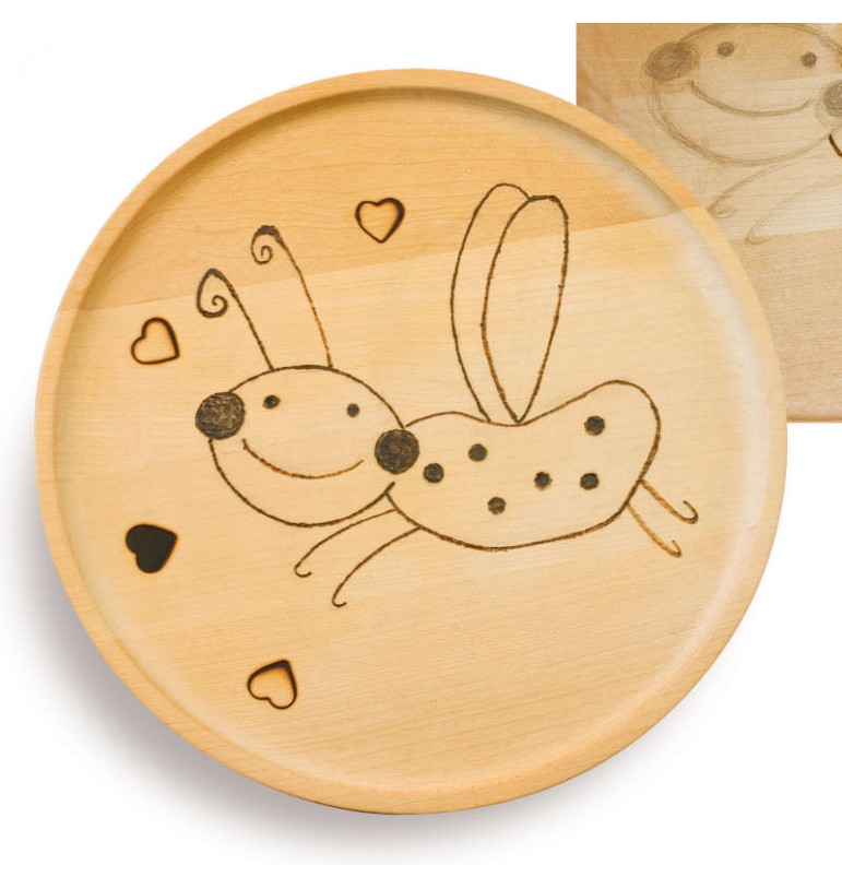 Pyrograveur rouge avec 9 pannes embouts