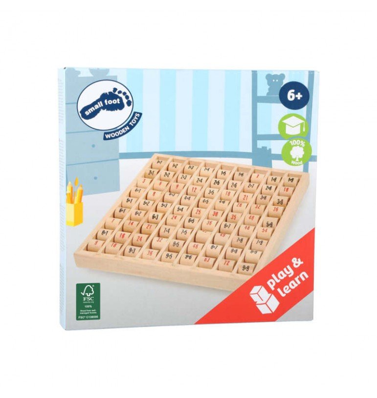Multiplication table set in FSC wood
