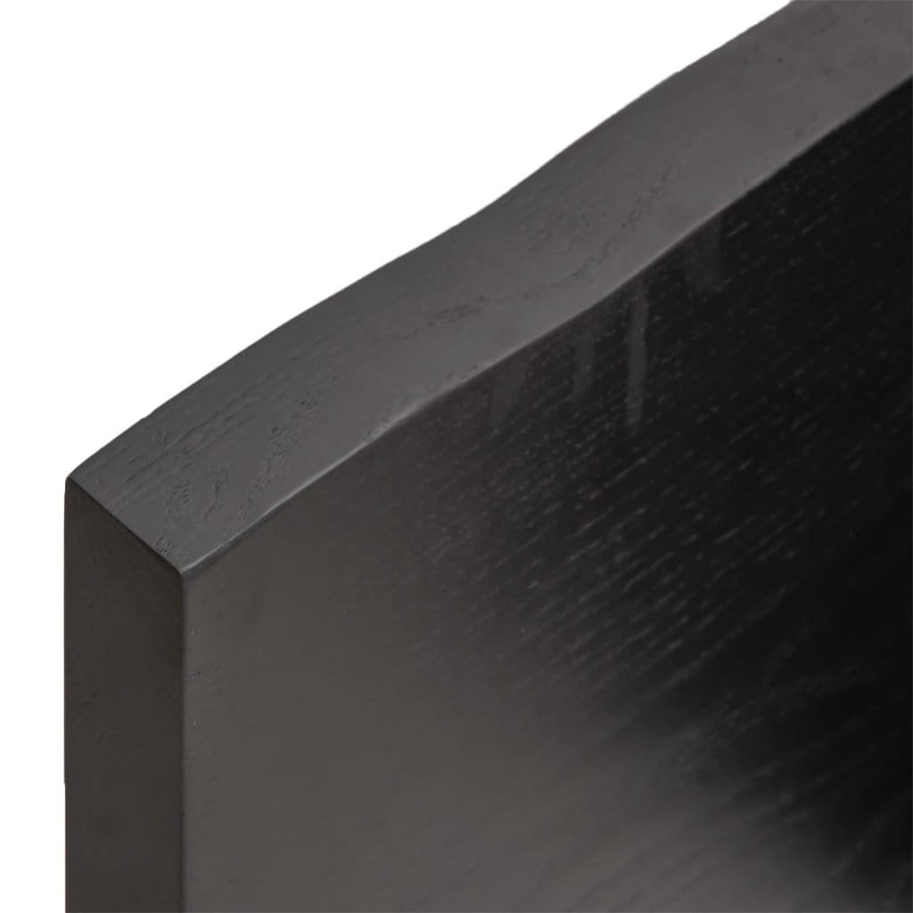 Planche étagère murale noire 60x60x4cm en chêne