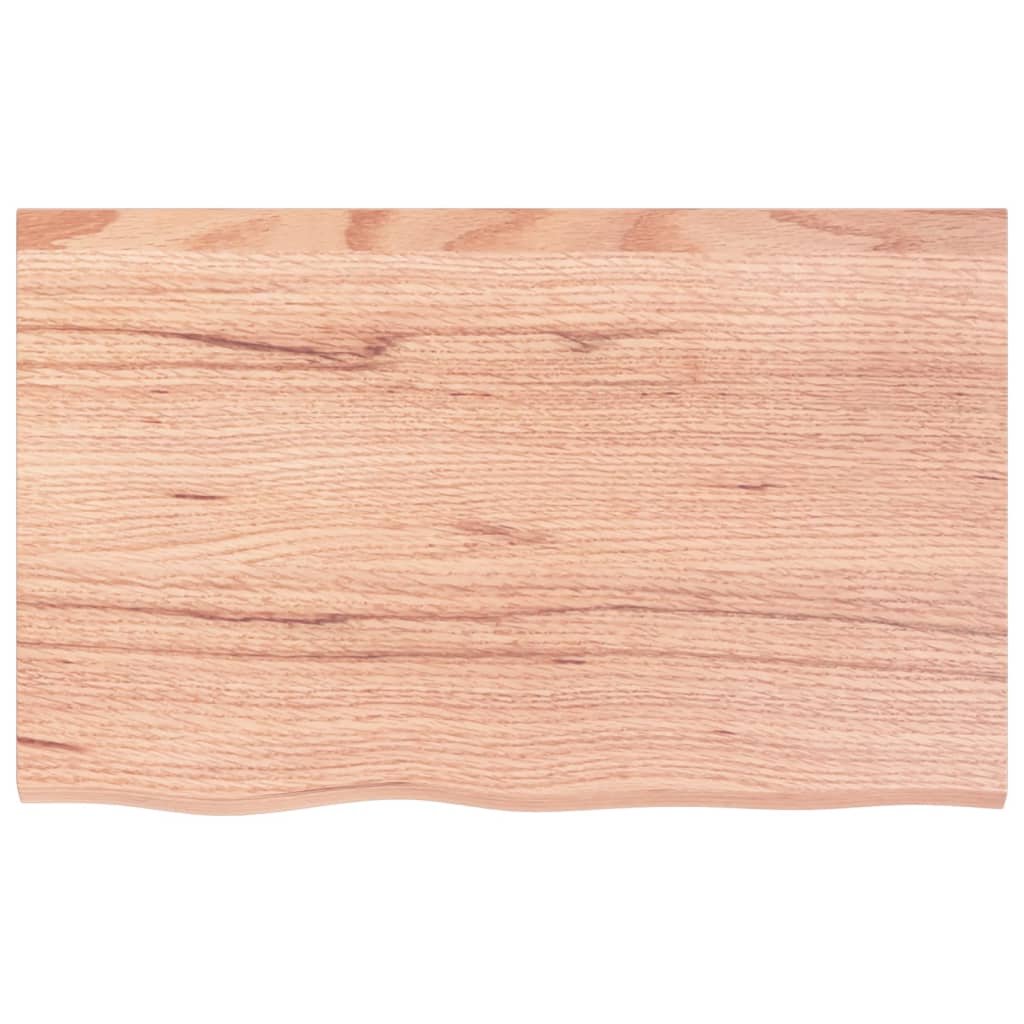 Planche étagère murale marron 80x50x6cm en chêne