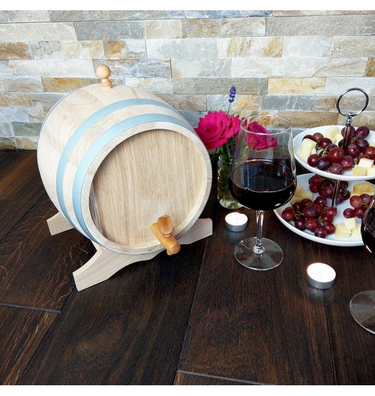 Tonneau fût 10l en bois de chêne avec robinet en laiton