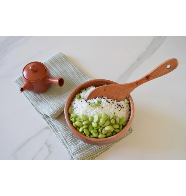 Cuillère à riz en bois de Khaya