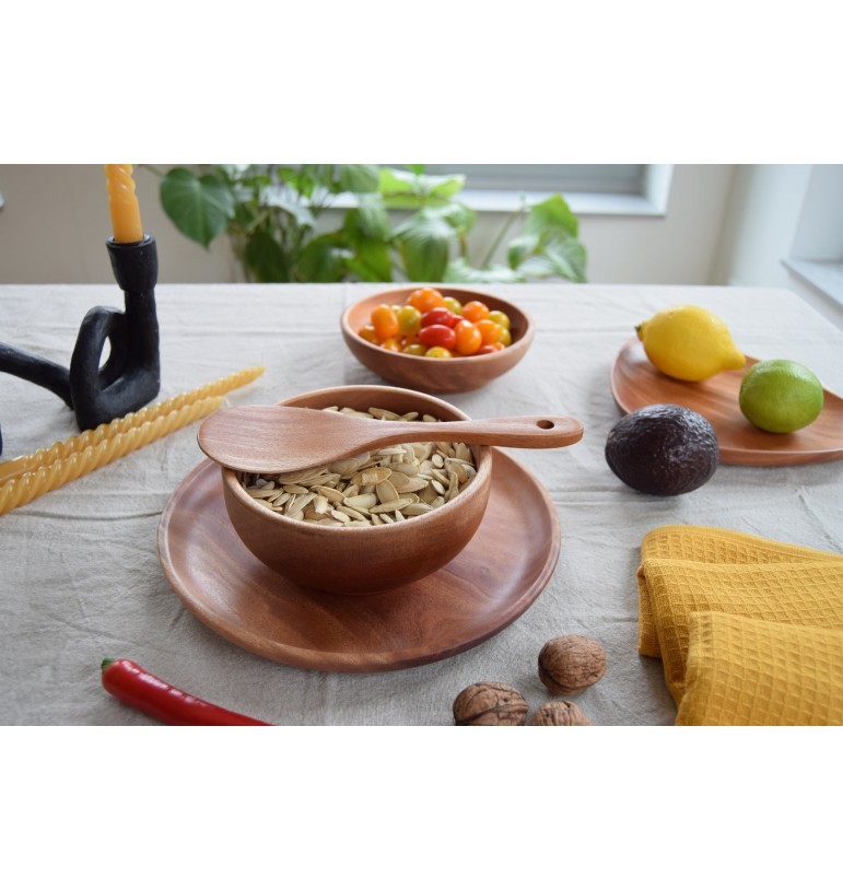 Cuillère à riz en bois de Khaya