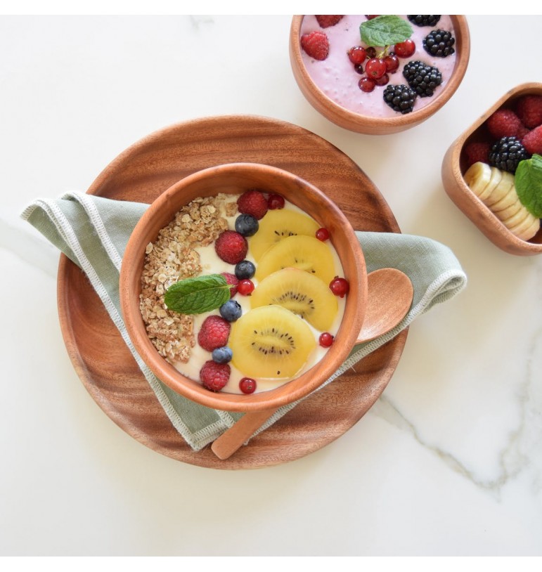 Bol à riz en bois de Khaya