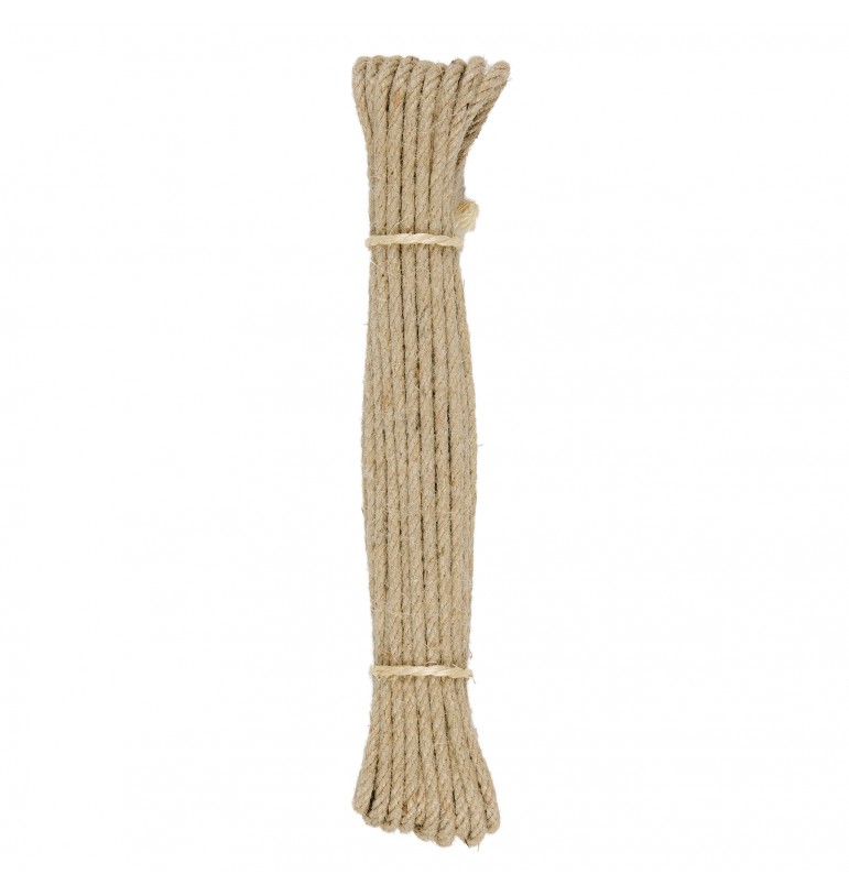 Natural hemp fiber rope 6mm x 10m