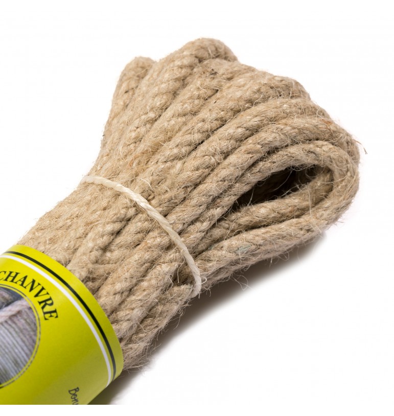 Natural hemp fiber rope 6mm x 10m